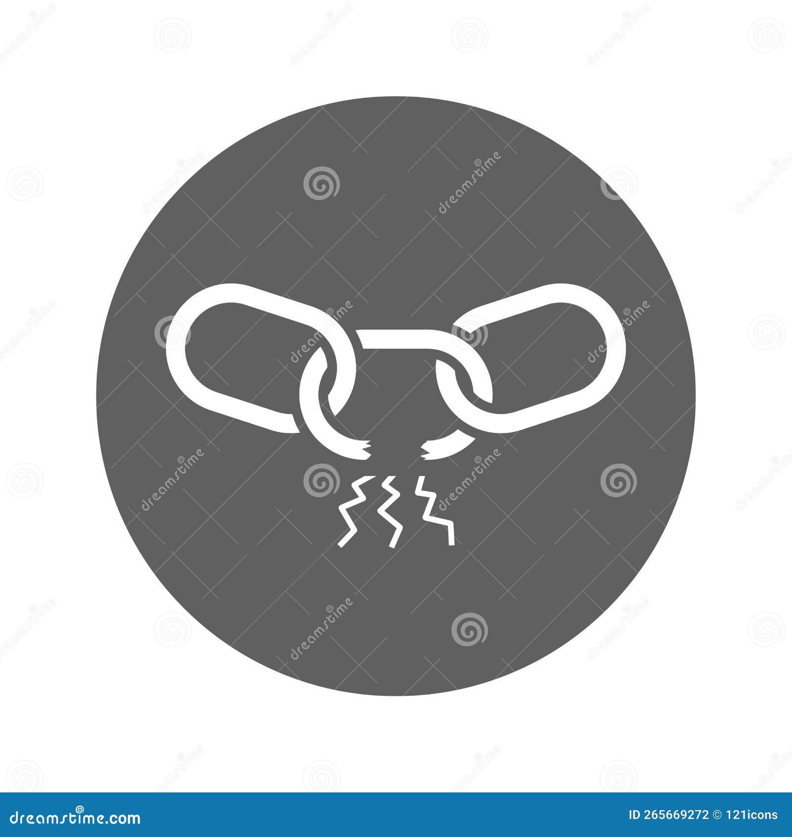 Chain, Connect, Detachment Icon. Simple Editable Vector Graphics Stock ...