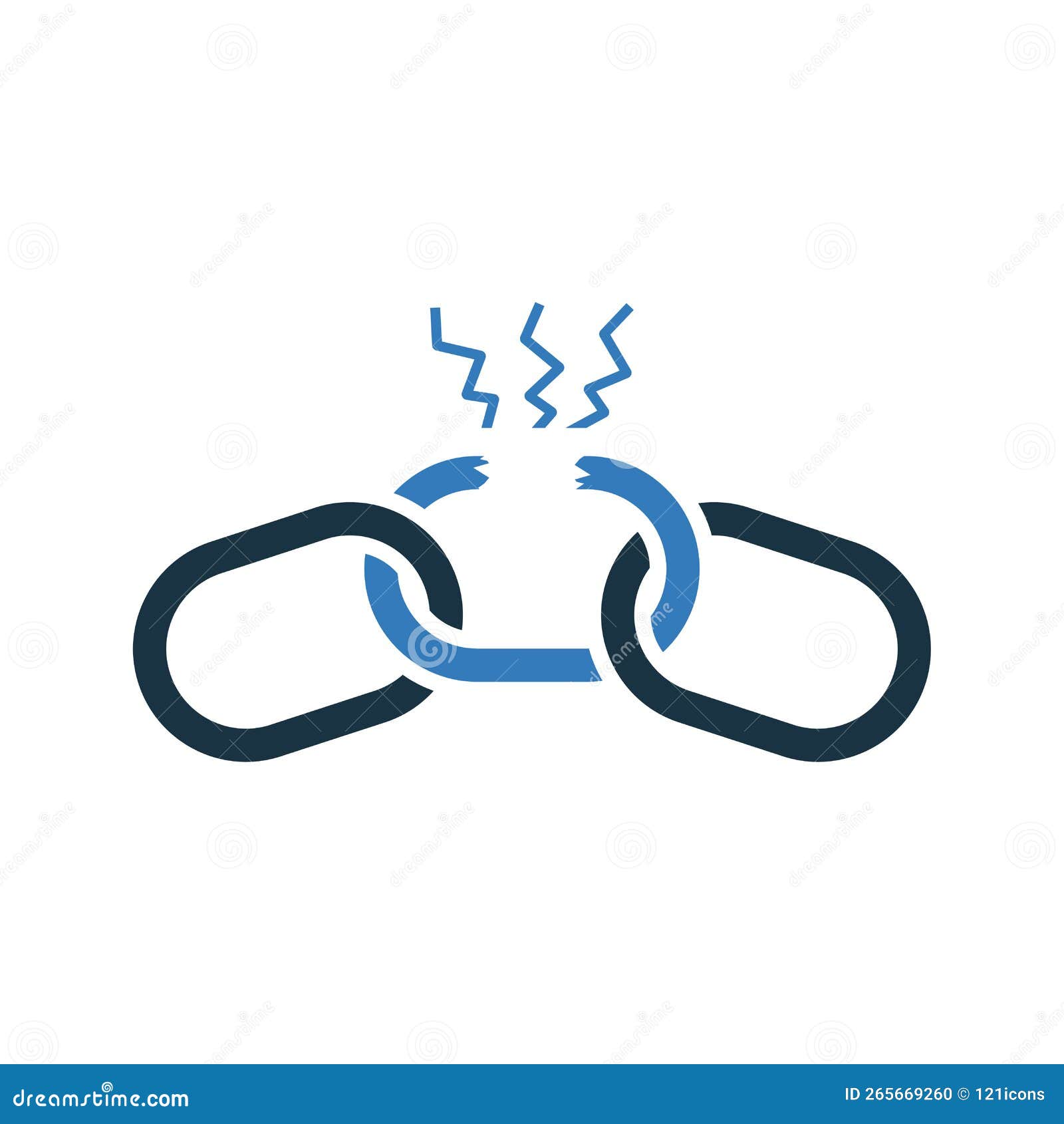 Chain, Connect, Detachment Icon. Simple Editable Vector Graphics Stock ...