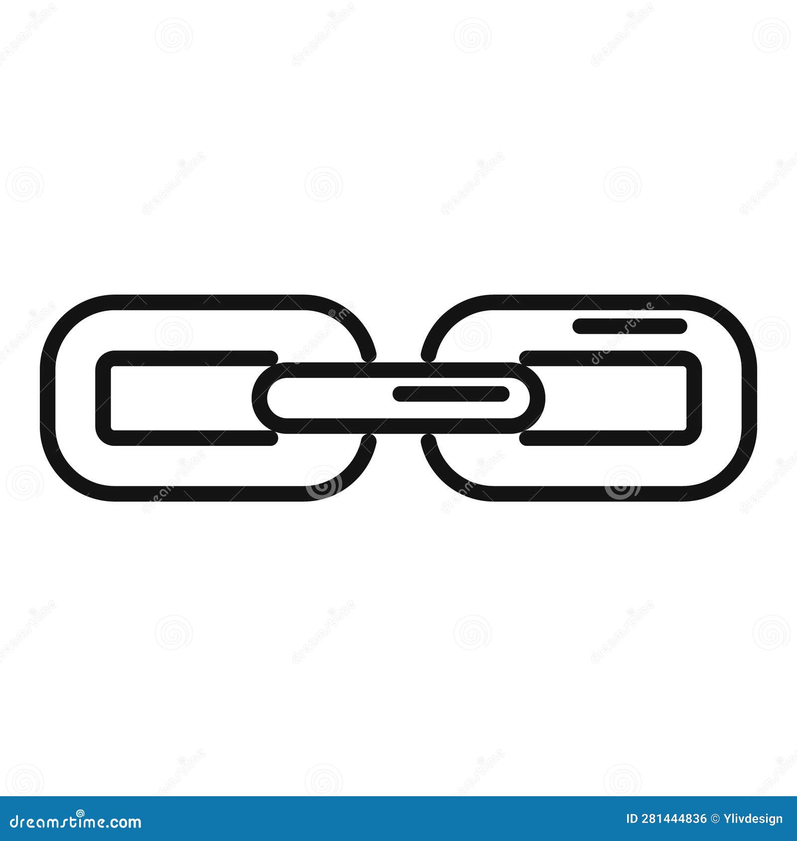 Chain Connection Icon Outline Vector. Internet System Stock ...