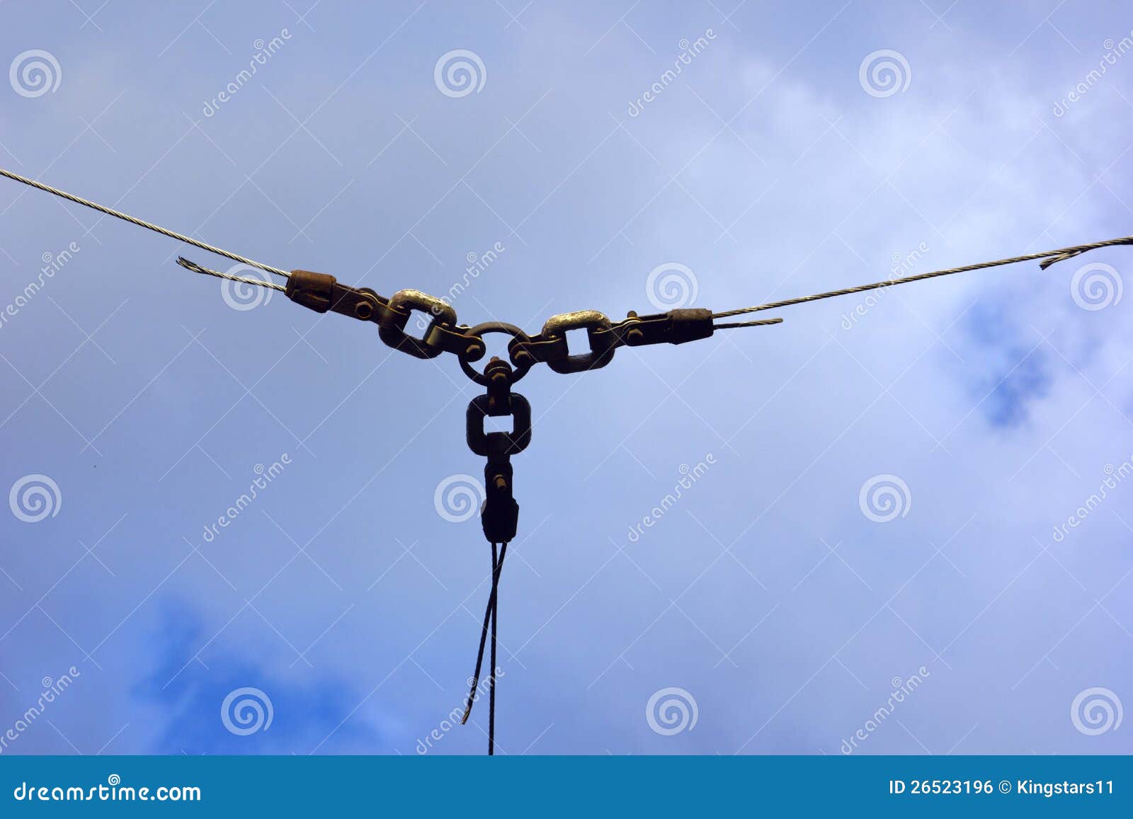 Chain Connection with Metal Wire Stock Photo - Image of closeup, strong ...