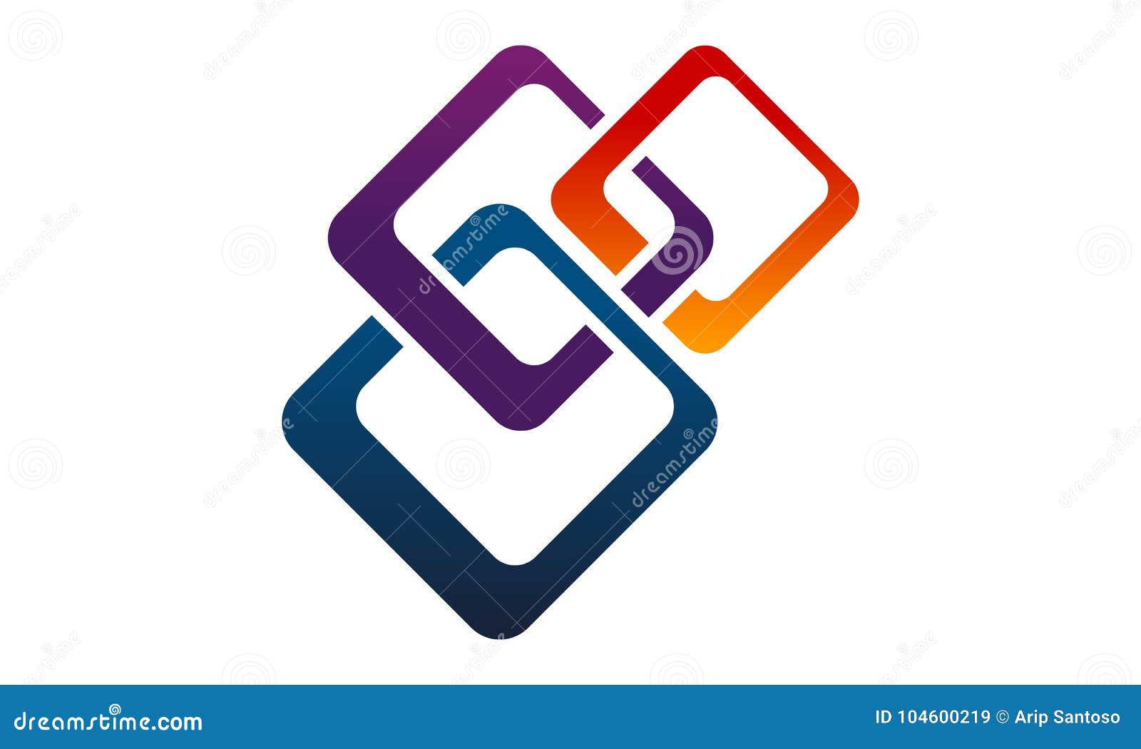 Chain Connections Template stock vector. Illustration of design - 104600219