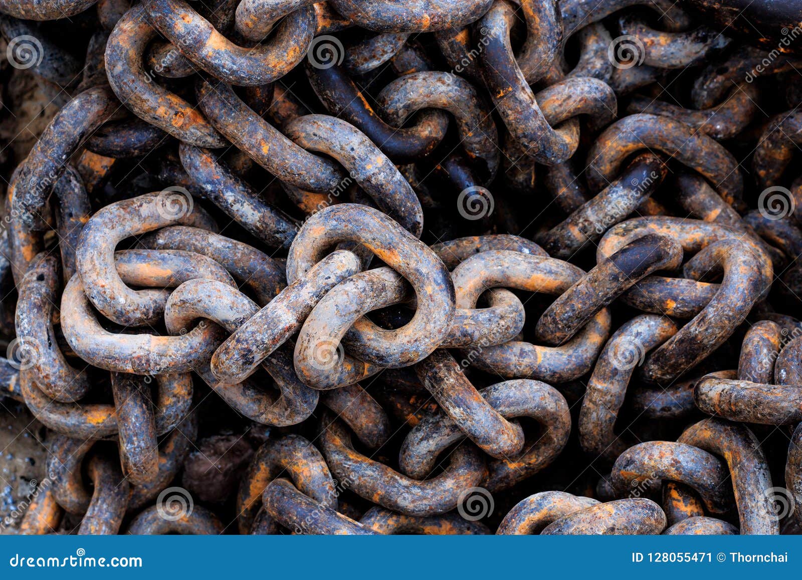 Chain in Construction Sites Stock Image - Image of ruins, catena: 128055471