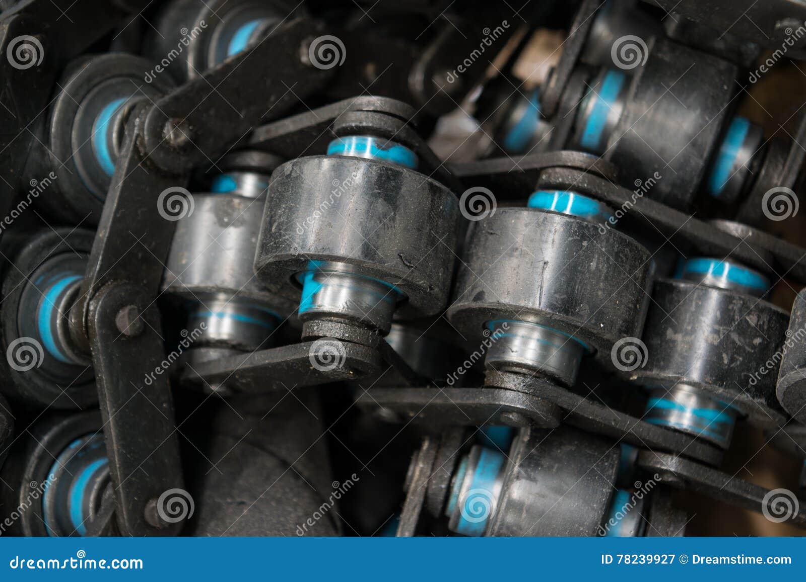 Chain conveyors line stock image. Image of background - 78239927