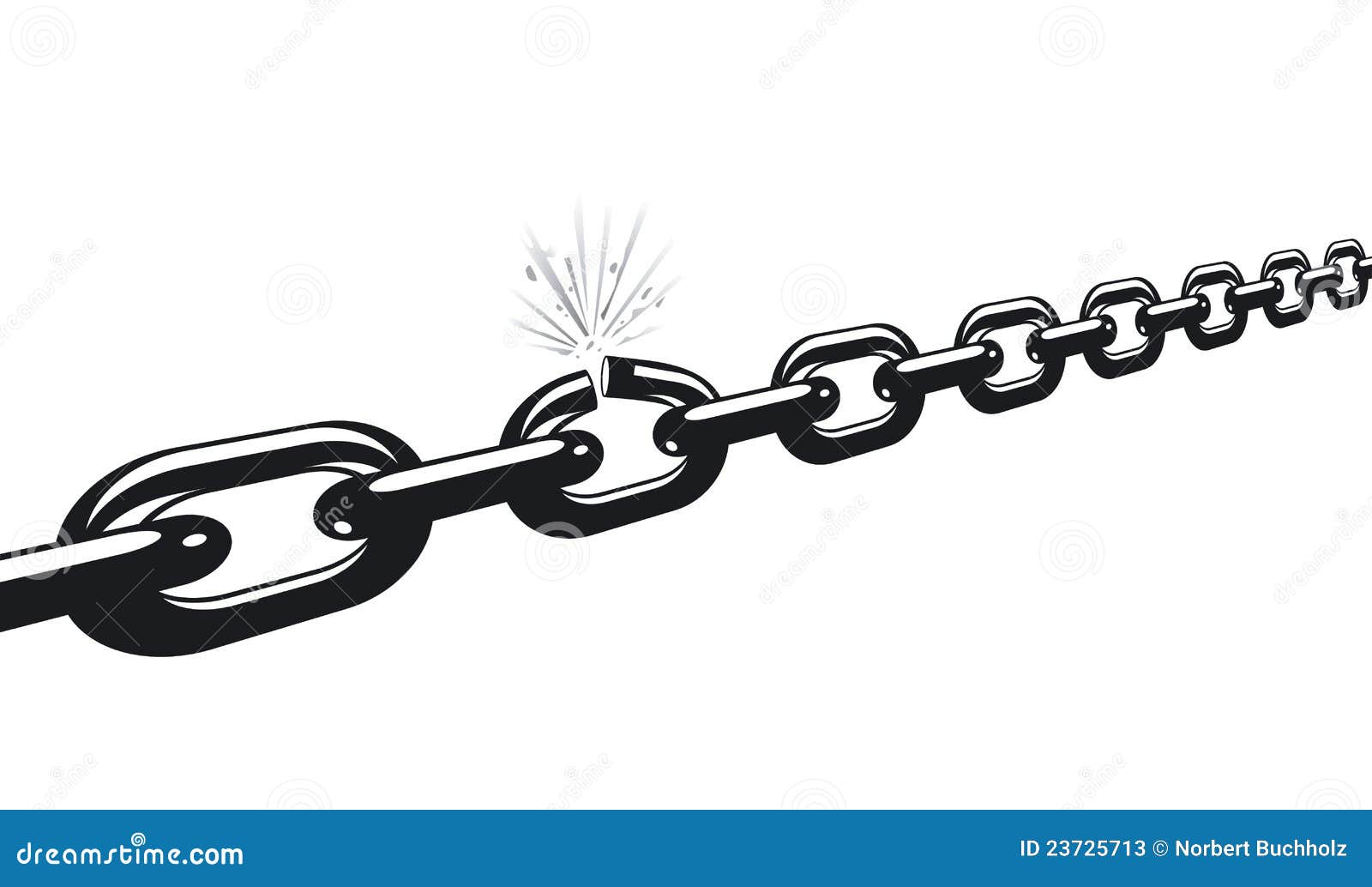 Chain cracked stock vector. Illustration of cracked, incoherent - 23725713
