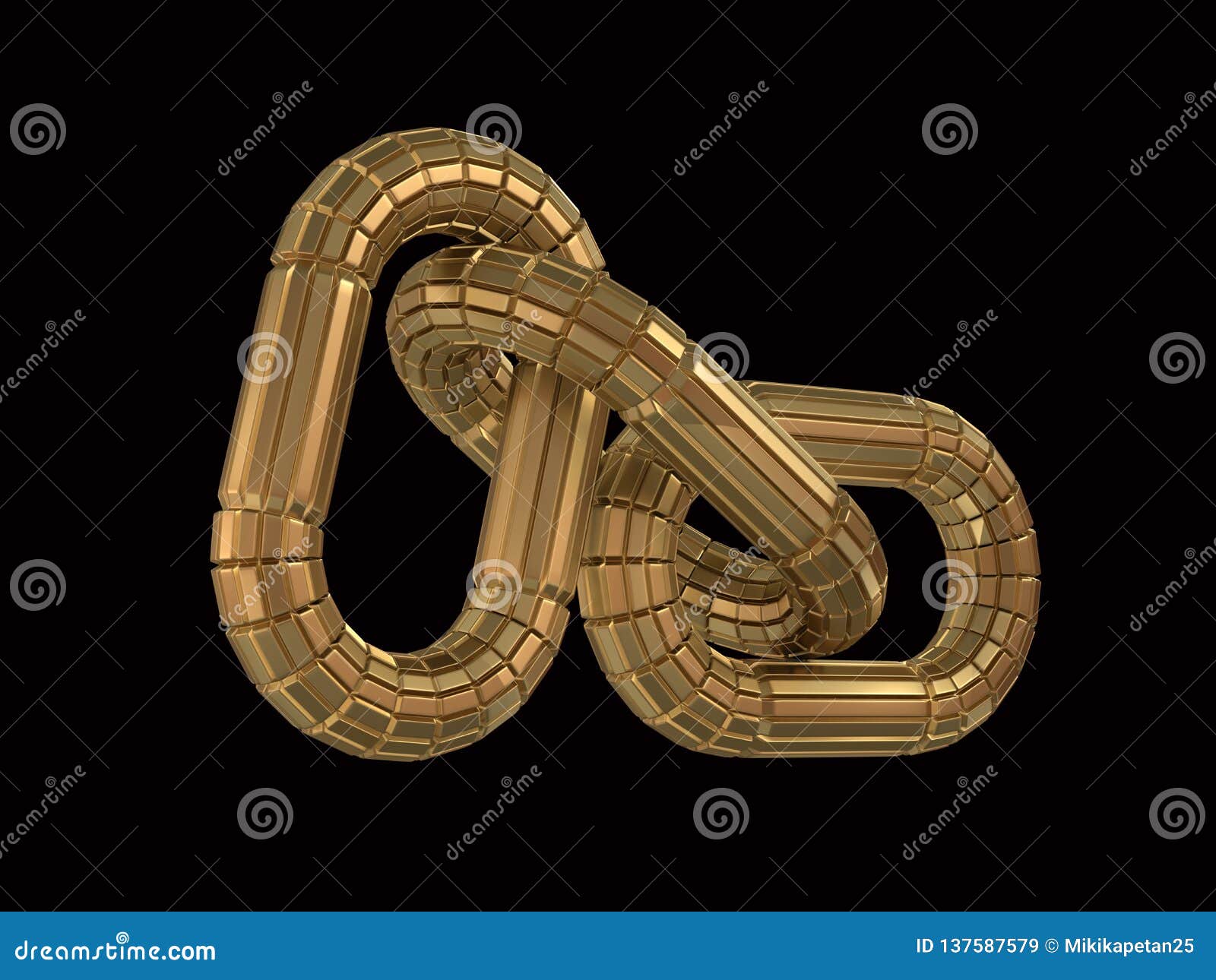 Chain 3d rendering stock illustration. Illustration of line - 137587579
