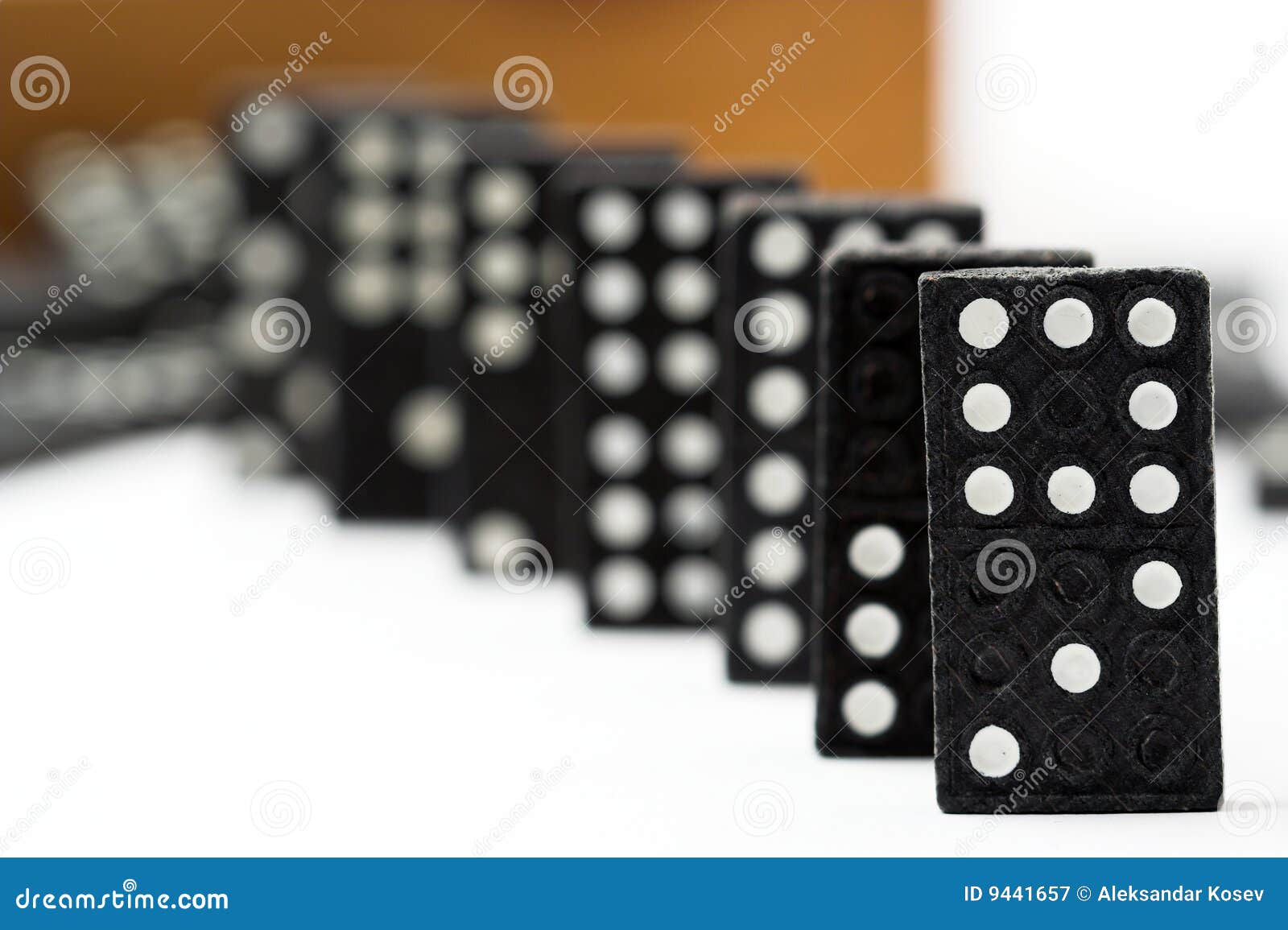 Chain of dominoes stock image. Image of chain, growth - 9441657