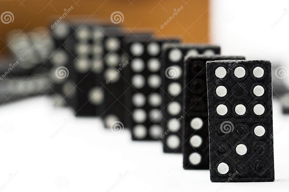 Chain of dominoes stock image. Image of chain, growth - 9441657