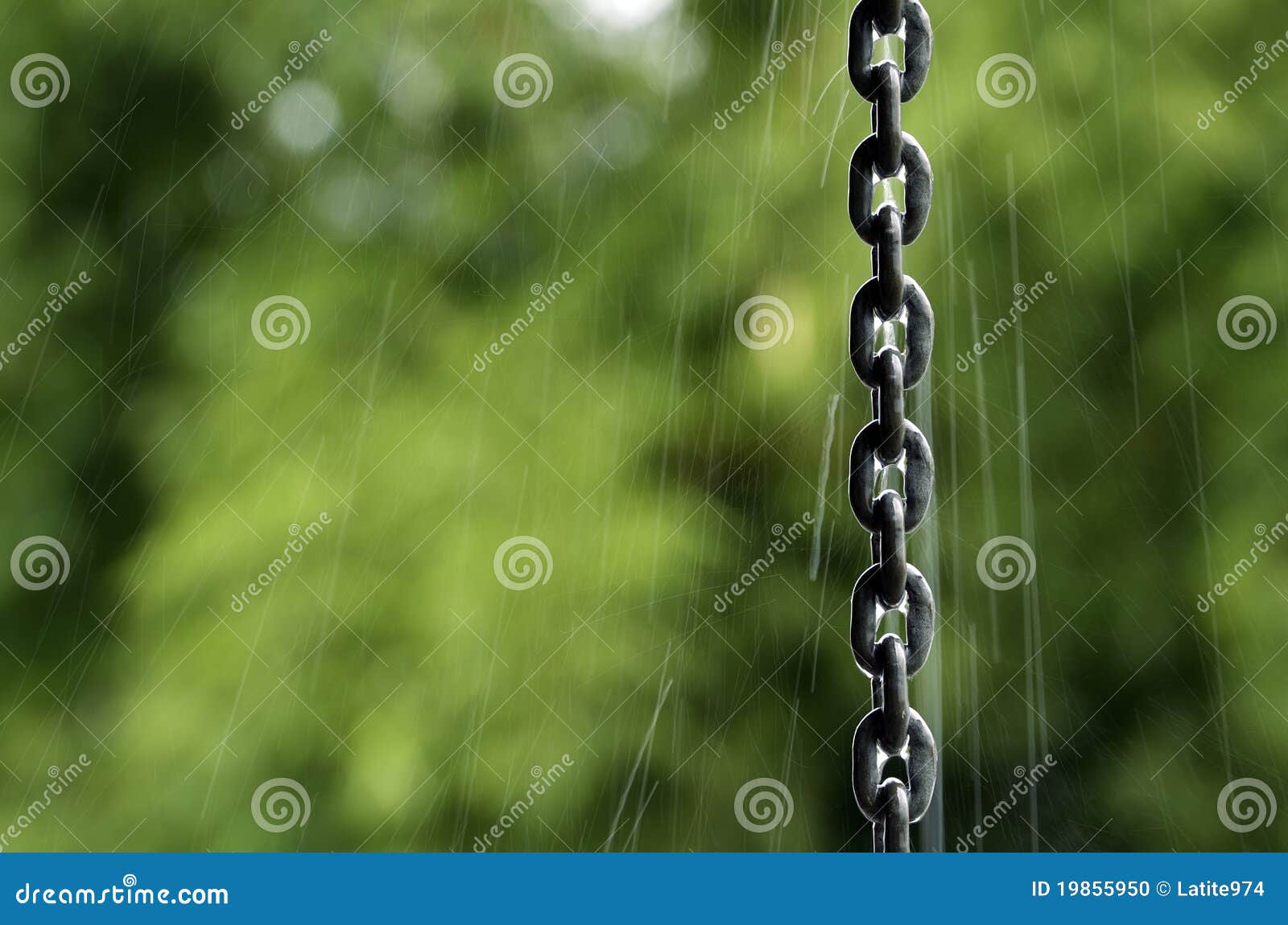 Chain drainpipe stock photo. Image of water, flowing - 19855950