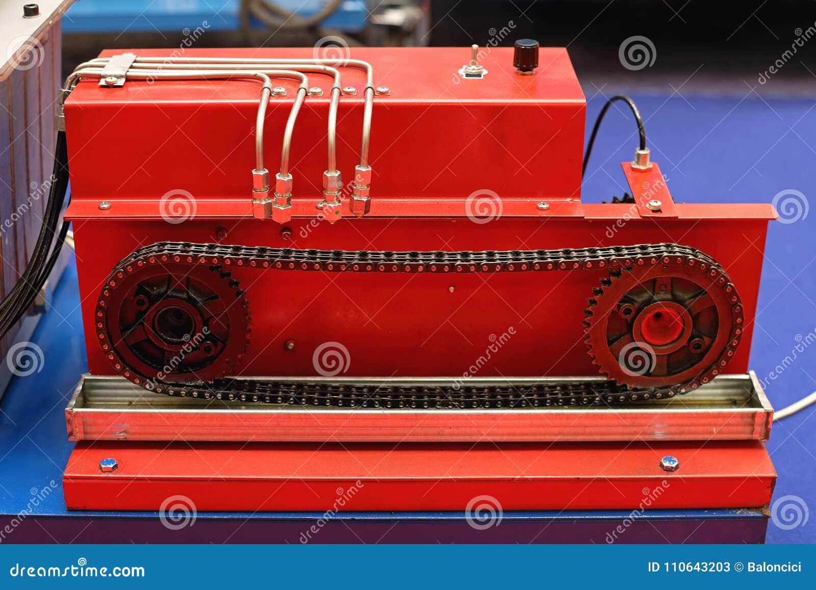 Chain Drive stock image. Image of automated, production - 110643203