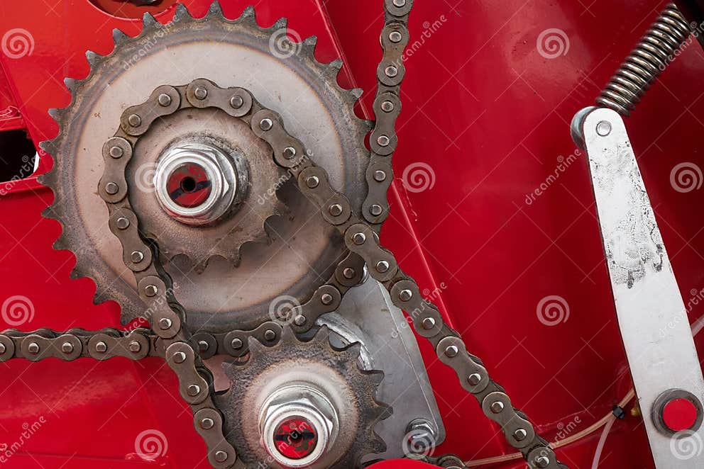 Chain drive stock photo. Image of heavy, seeder, machine - 197244990