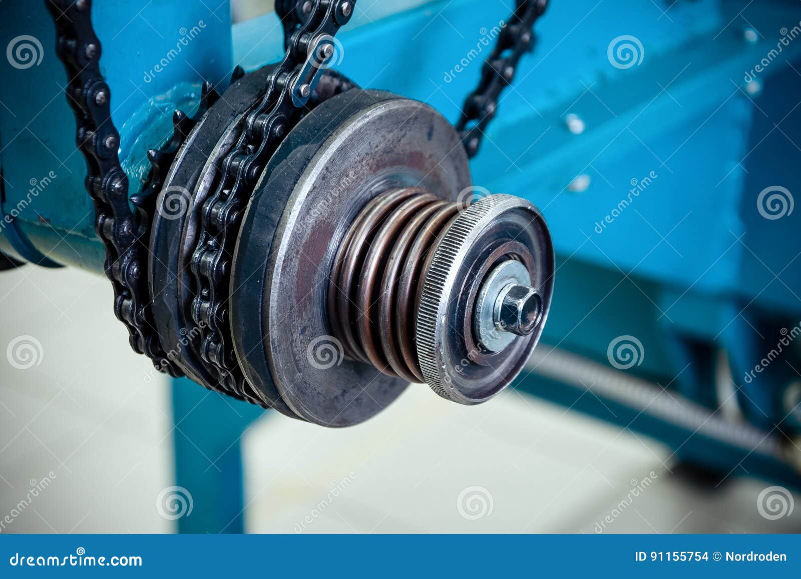 Chain Drive, Drive Element of Braiding Machine. Stock Photo - Image of ...