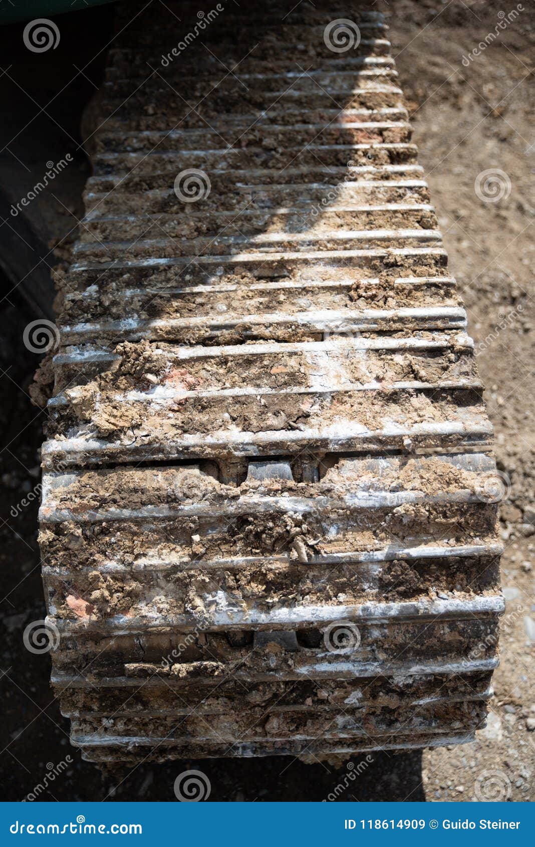 A chain from an excavator stock image. Image of construction - 118614909