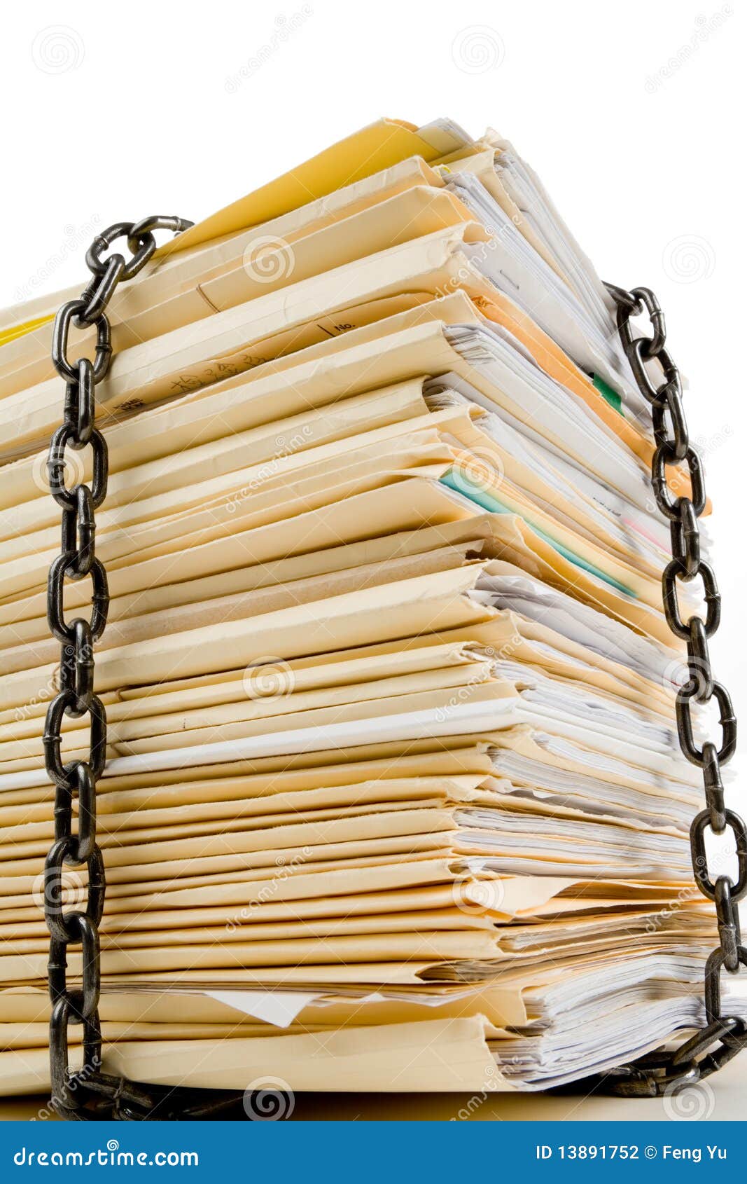 Chain and file stack stock photo. Image of chain, data - 13891752