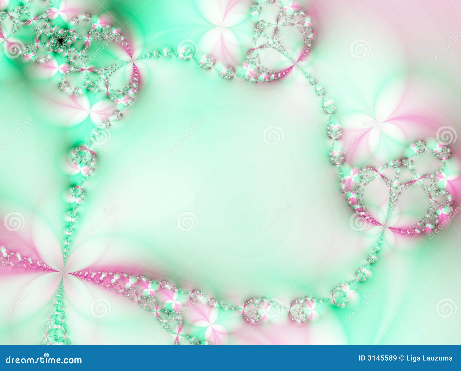 Chain of flowers stock illustration. Illustration of pink - 3145589
