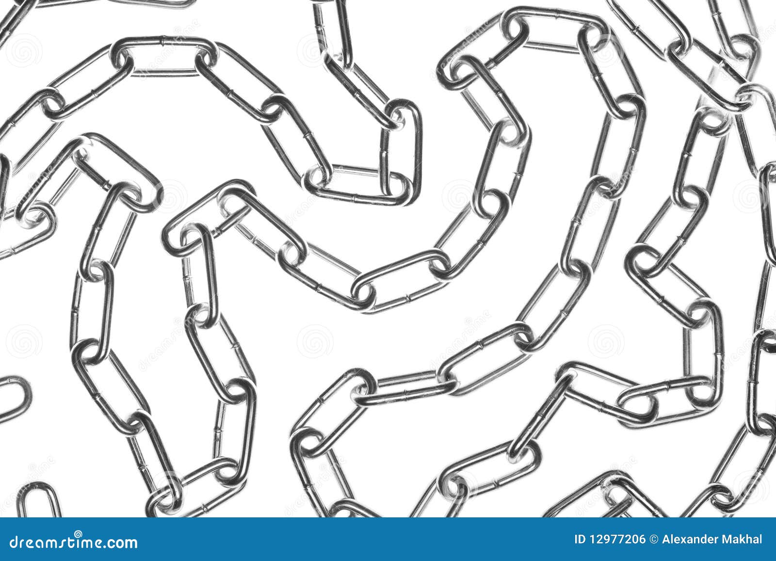 Chain in the Form of Curved Line Stock Photo - Image of pattern, metal ...