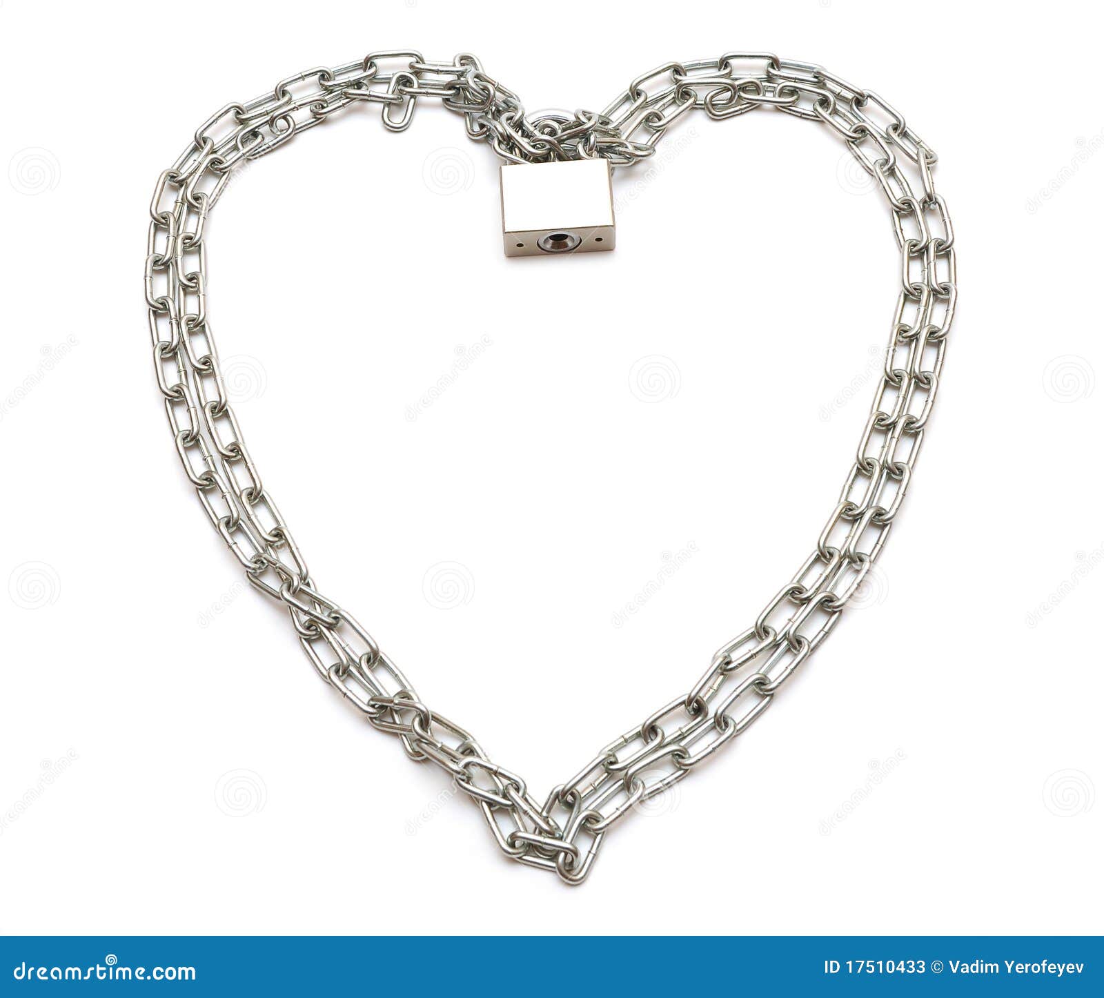 Chain in the form of heart stock image. Image of padlock - 17510433
