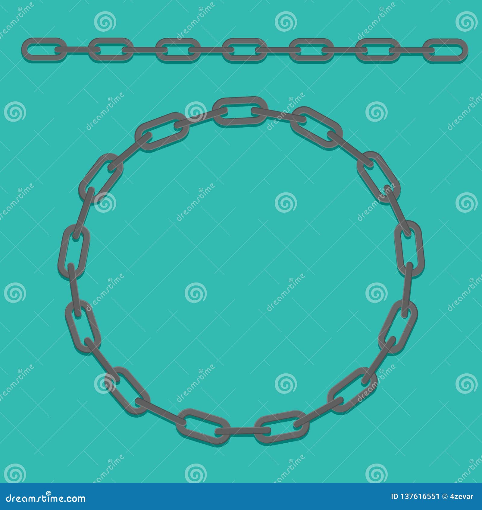 Chain frame. Vector icon stock illustration. Illustration of metallic ...