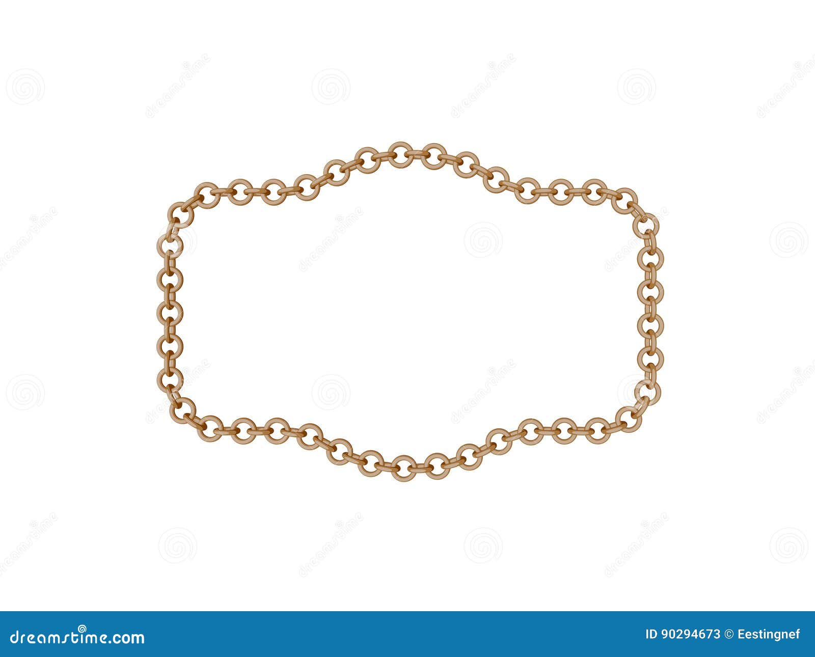 Chain Frame. on White Background. Cartoon Style. Stock Illustration ...