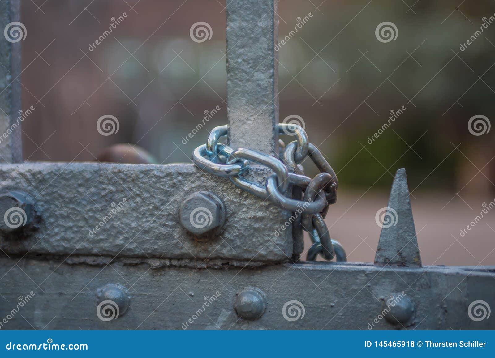 Chain on Gate at Abandoned Fort Stock Photo - Image of fort, abandoned ...