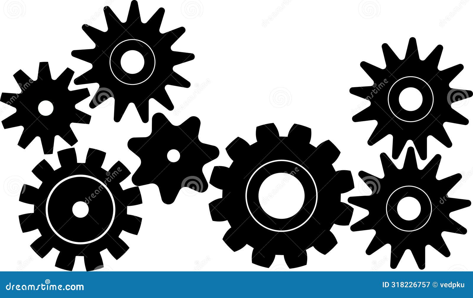 Chain Gear Algorithms Black, Multiple Gear Chain Cycle, Moving Gear ...