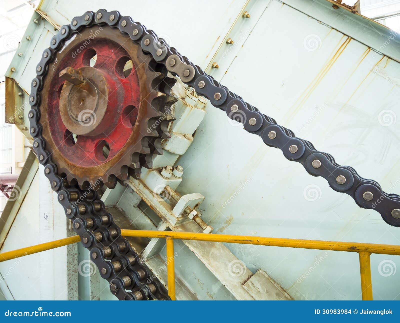 Chain with gear stock photo. Image of engine, equipment - 30983984