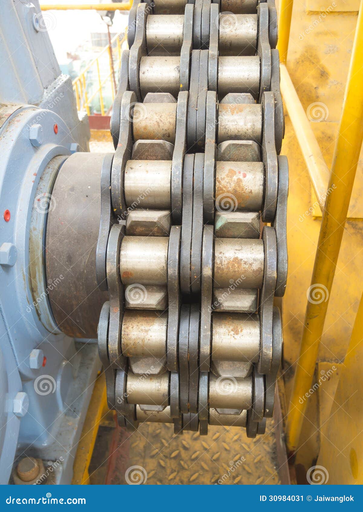 Chain with gear stock image. Image of chain, cooperation - 30984031