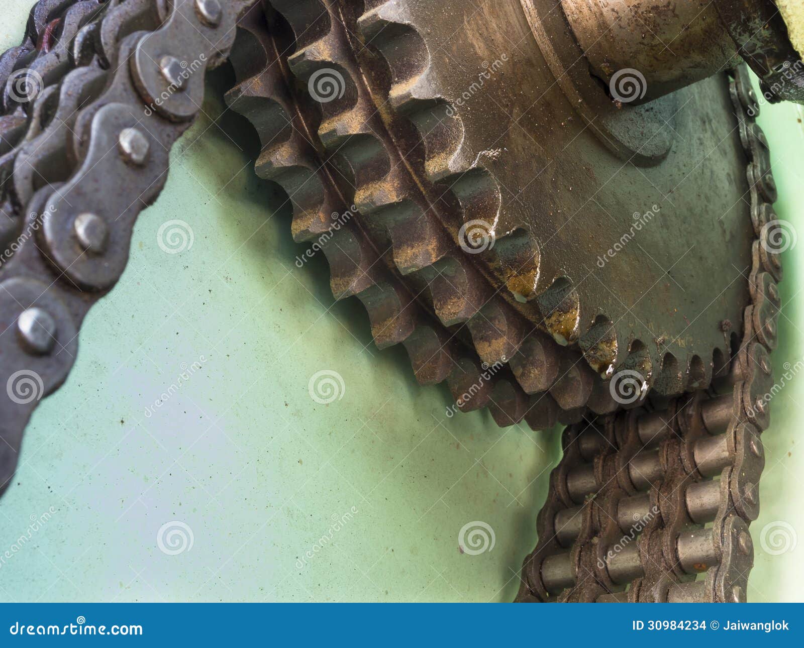 Chain with gear stock photo. Image of ideas, chain, design - 30984234