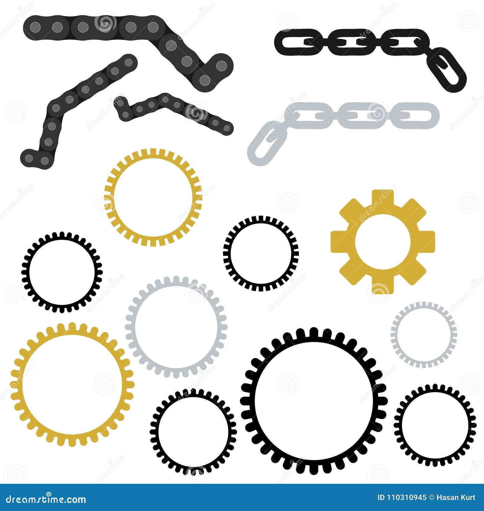 Chain Gear symbol vektor stock illustration. Illustration of business ...