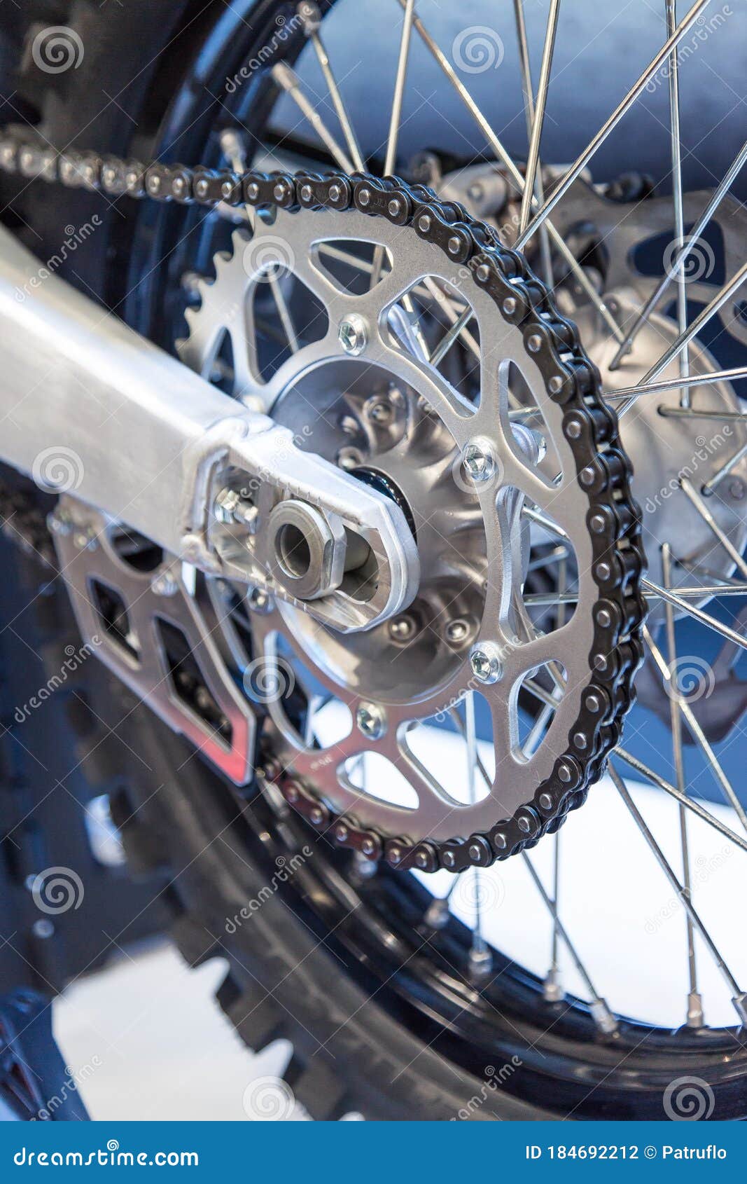 Chain and Gear Wheel of New Motocycle Stock Photo - Image of black ...