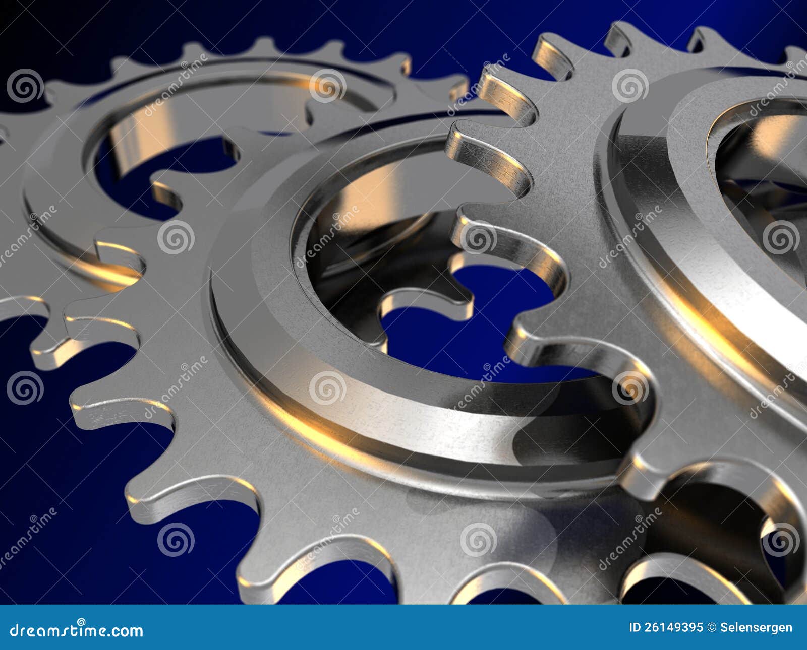 Chain gears stock illustration. Illustration of three - 26149395