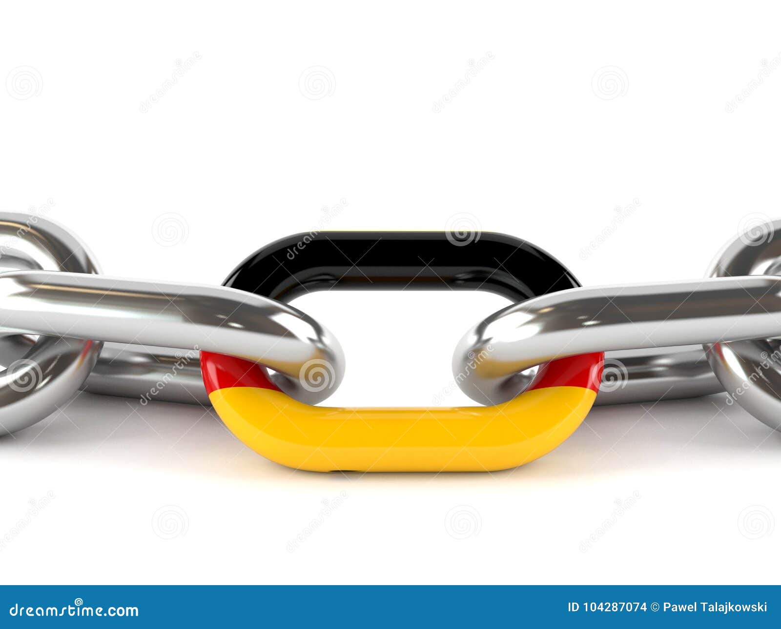 Chain with german link stock illustration. Illustration of protection ...