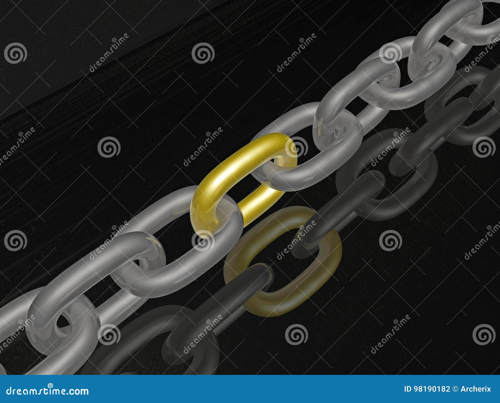 Chain stock illustration. Illustration of abstract, important - 98190182