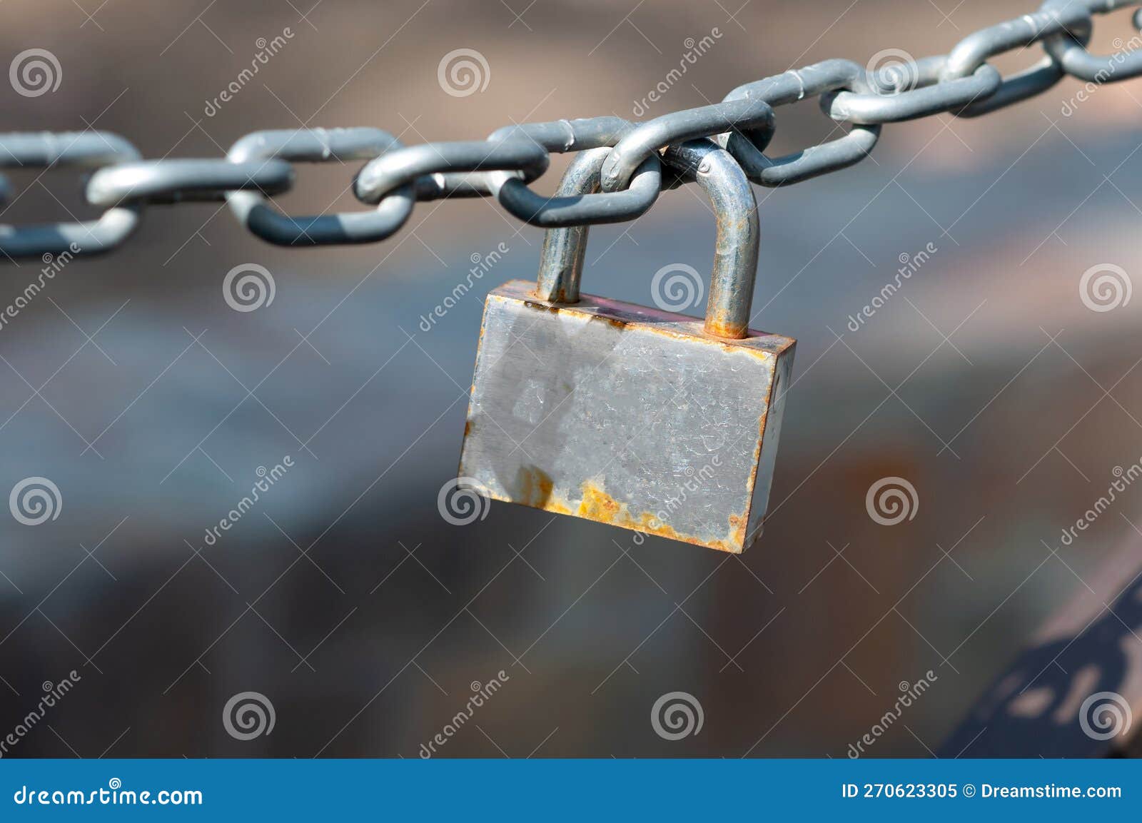 Chain Hanging Lock, Security. Lovers, Symbol of Protect. Security Stock ...