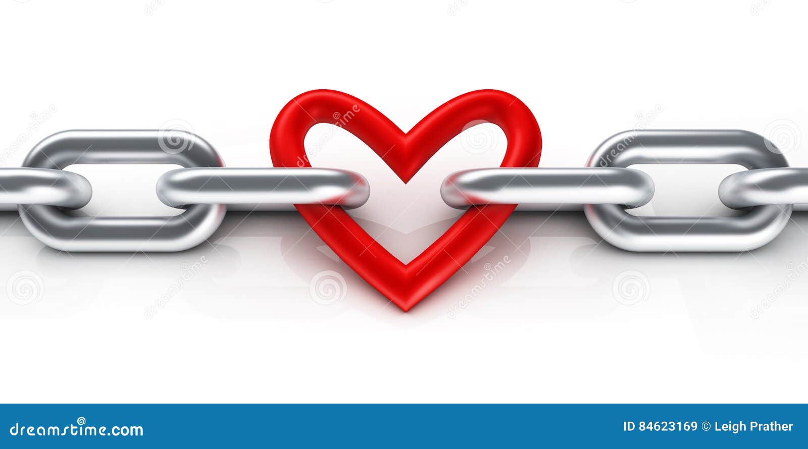 Chain with heart stock illustration. Illustration of shackles - 84623169