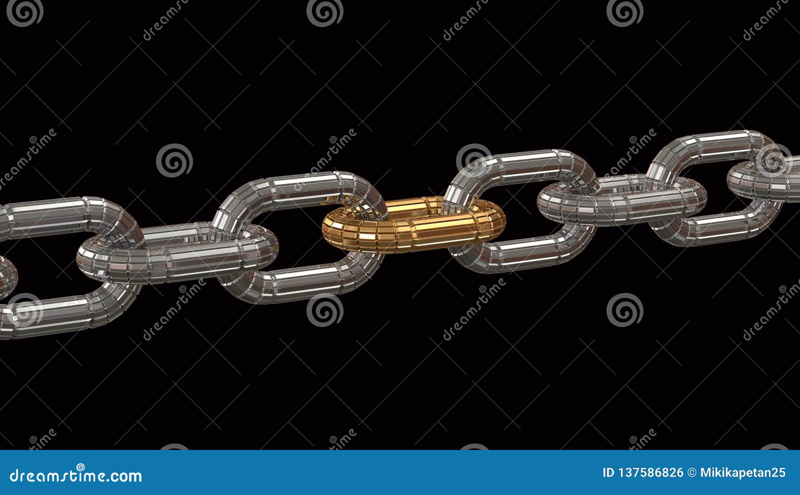 Chain 3d rendering stock illustration. Illustration of heavy - 137586826