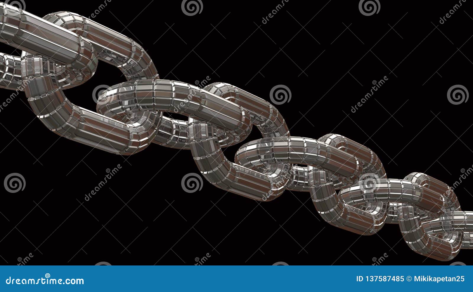Chain 3d rendering stock illustration. Illustration of object - 137587485