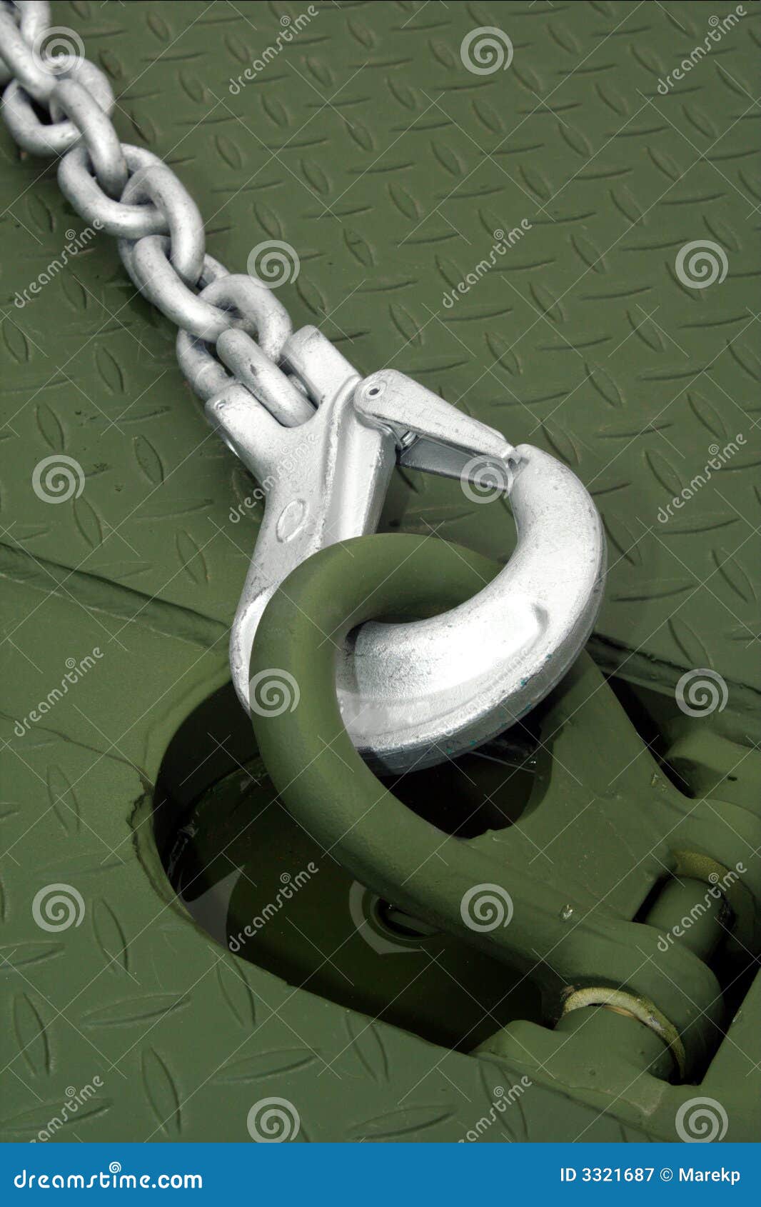 Chain with hook stock image. Image of lock, connection - 3321687