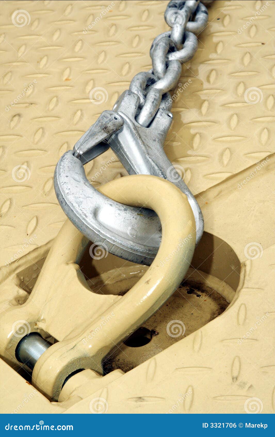 Chain with hook stock photo. Image of safety, trailer - 3321706