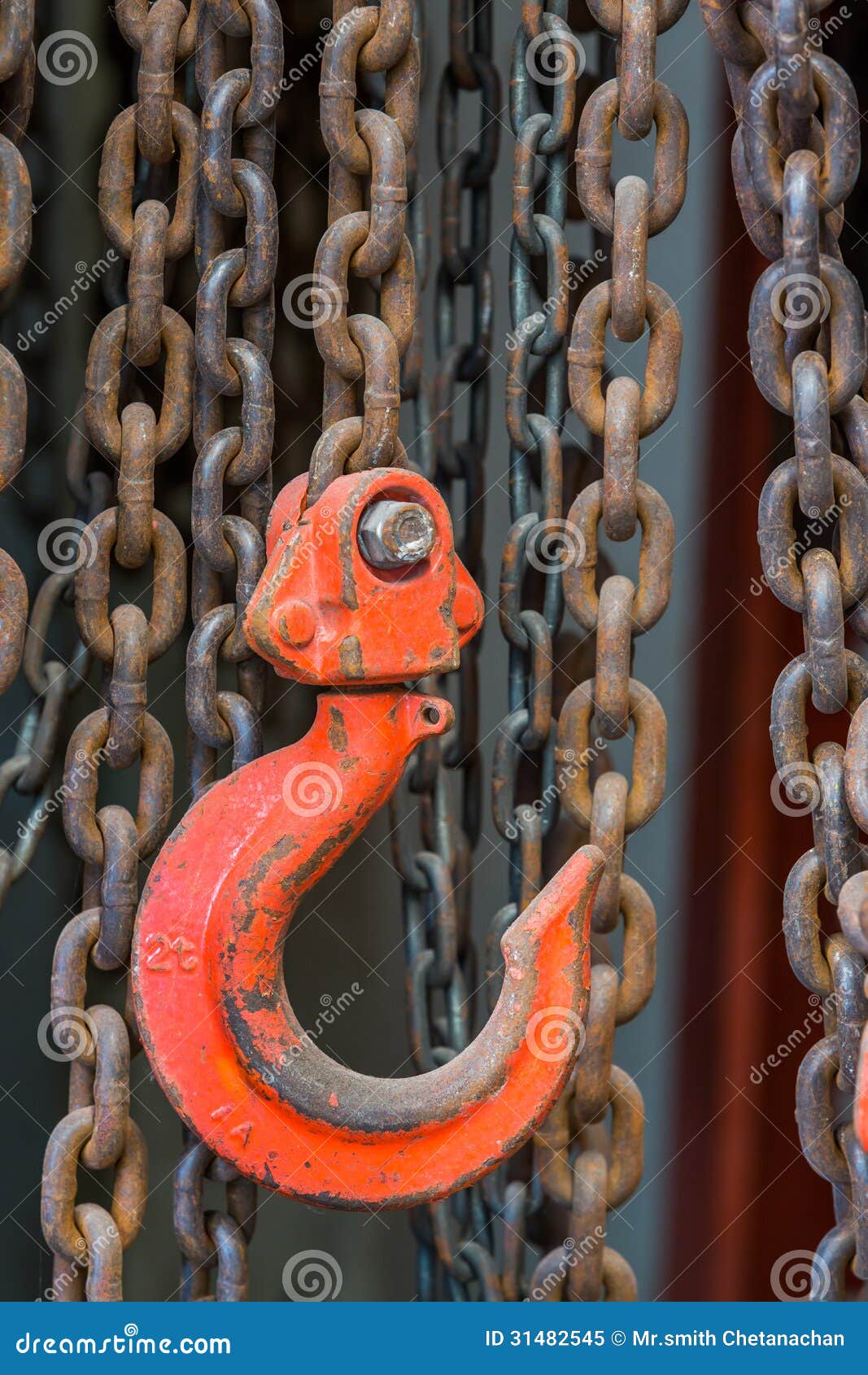 Chain and hook stock image. Image of handle, close, large - 31482545