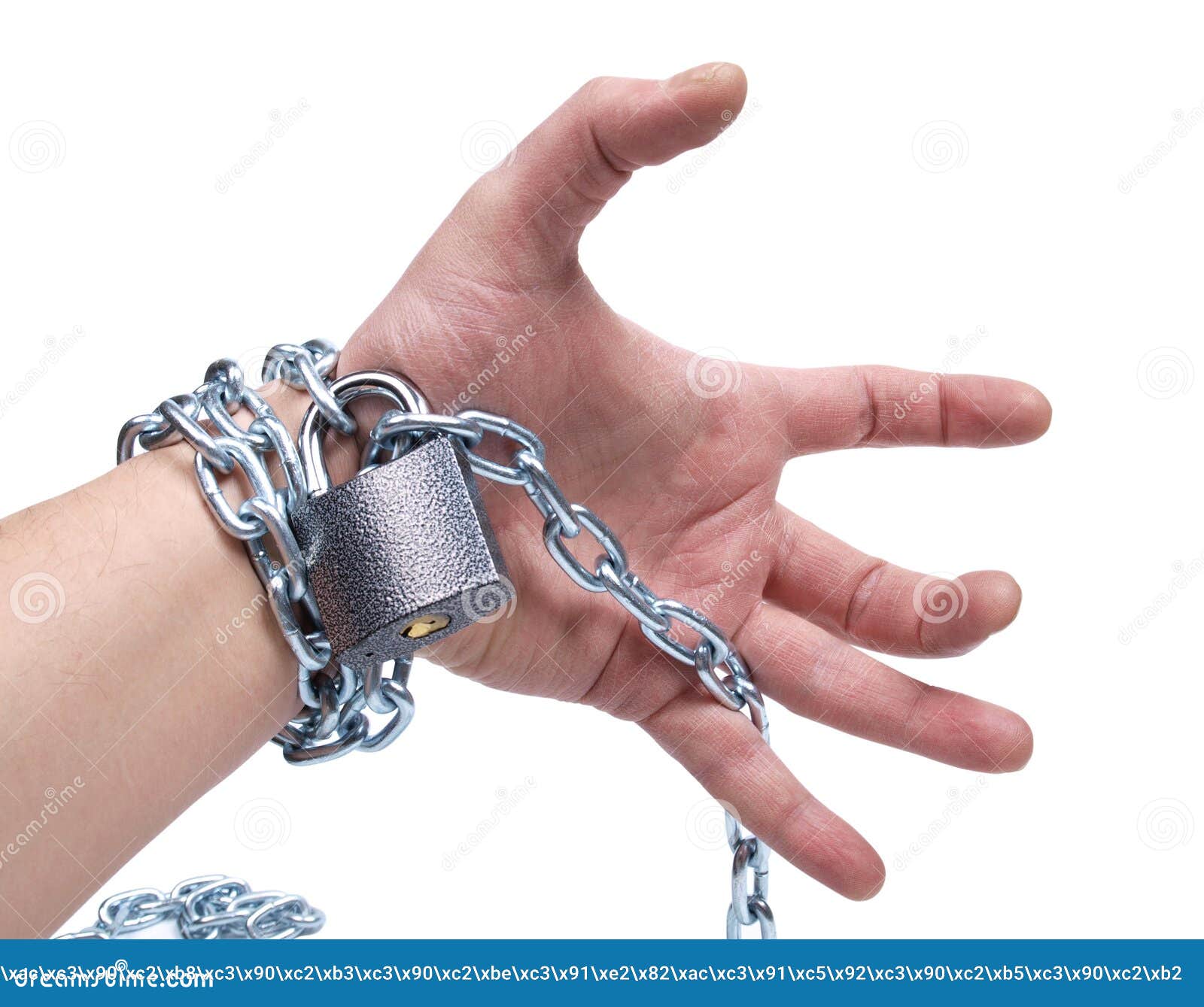 Chain on human hand stock photo. Image of despair, handcuffs - 20827330