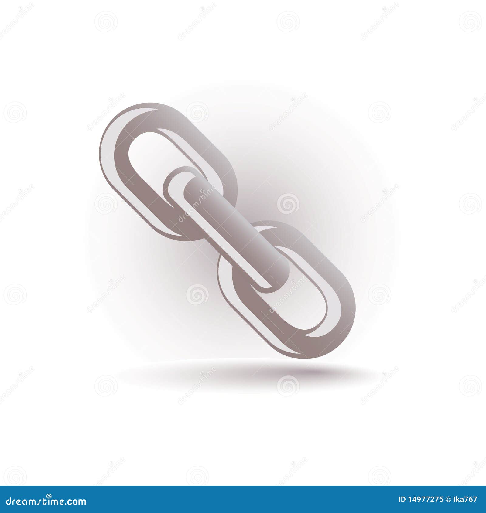 Chain Icon On White Background, Flat Design, Hand Drawing. Illustration ...