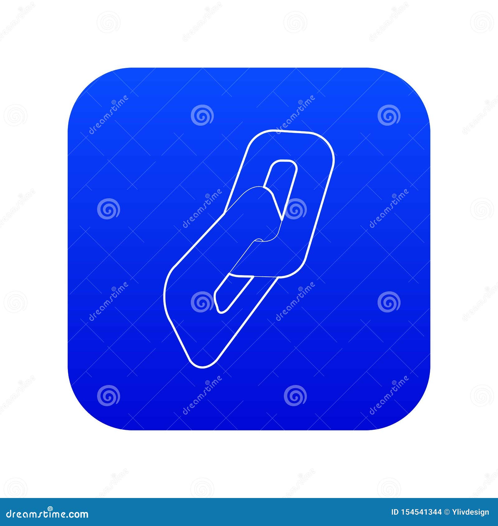 Chain icon blue vector stock vector. Illustration of cooperation ...