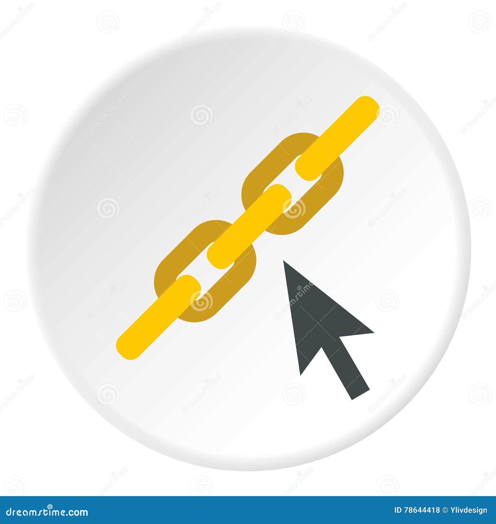 Chain icon, flat style stock vector. Illustration of graphic - 78644418