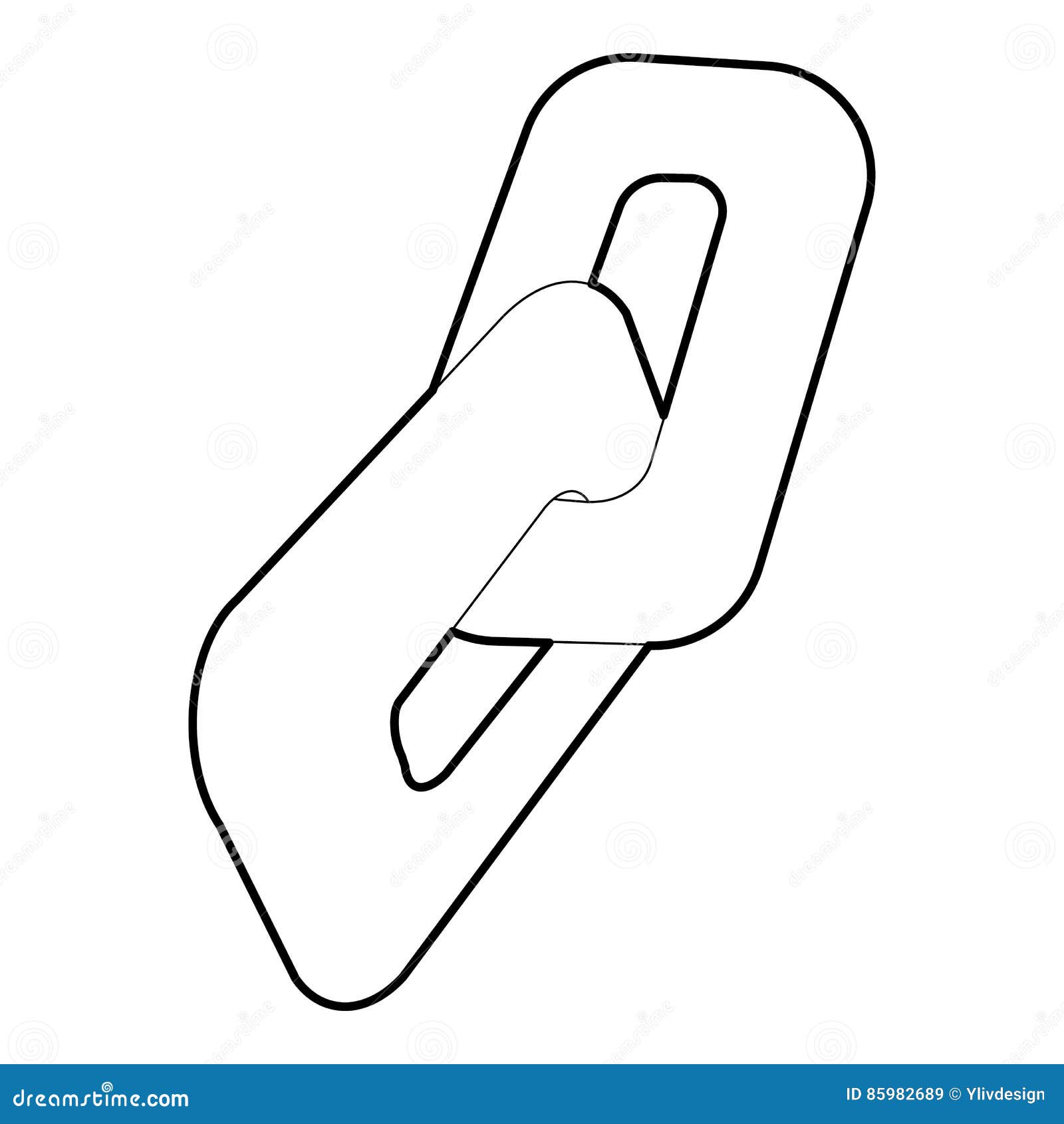 Chain icon, outline style stock vector. Illustration of linked - 85982689