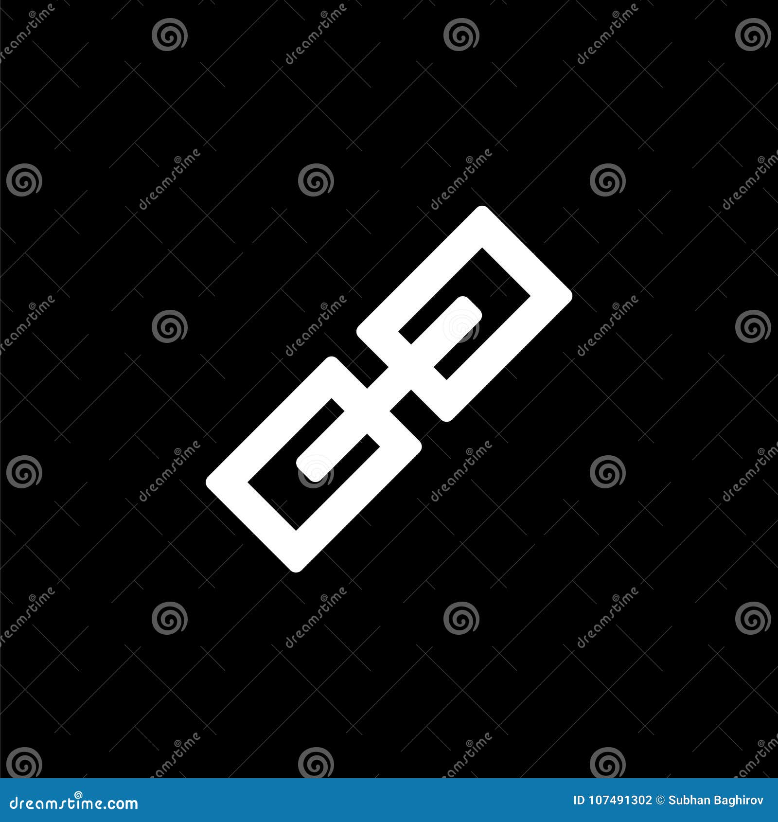 Chain Icon for Simple Flat Style Ui Design Stock Vector - Illustration ...