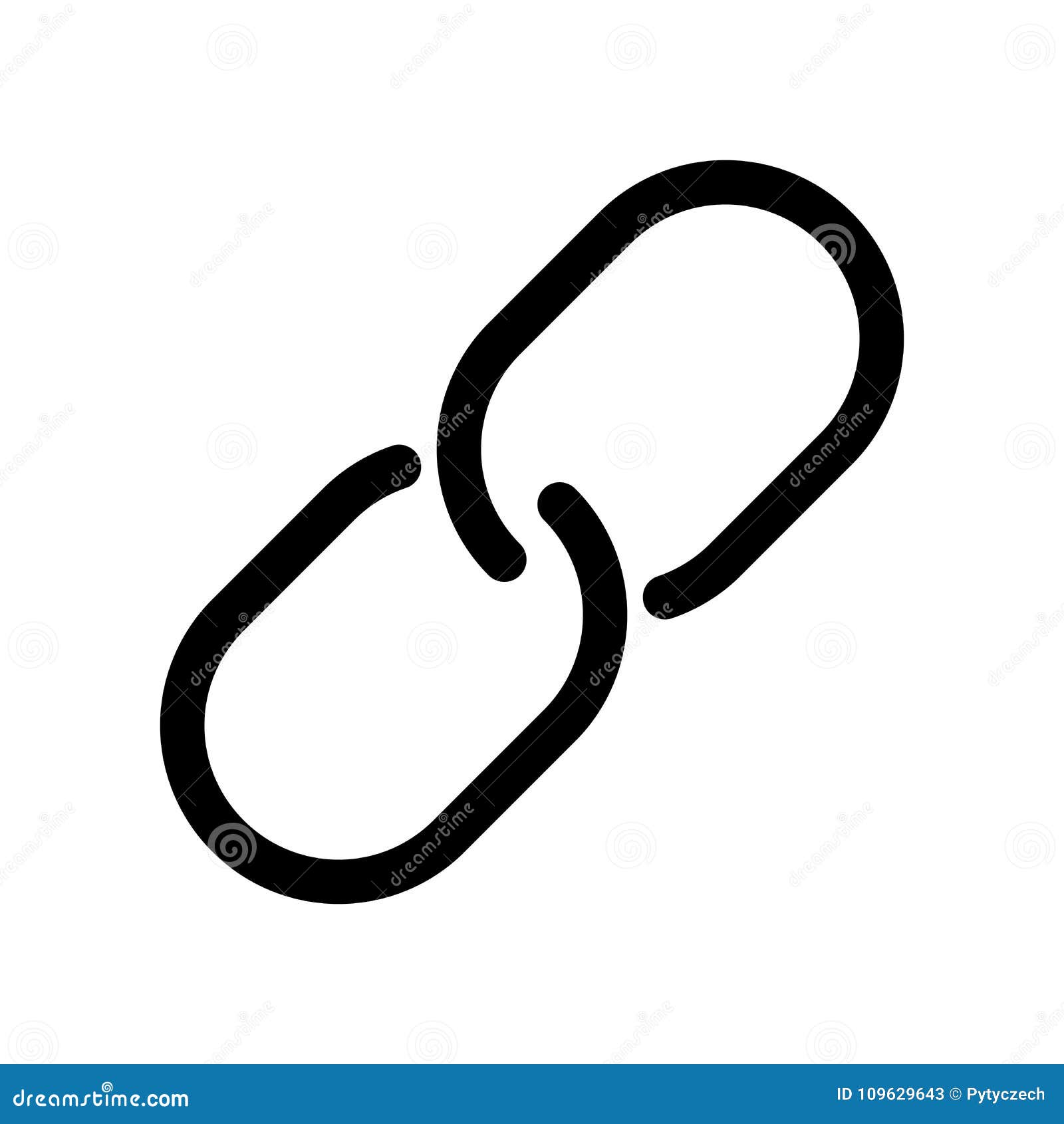 Chain Icon. Symbol of Hyperlink. Outline Modern Design Element Stock ...