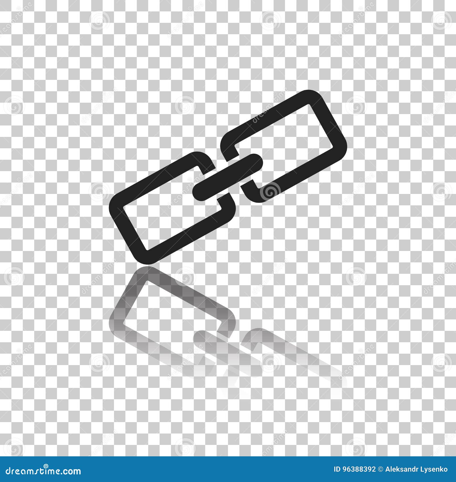 Chain Icon Vector Illustration in Flat Style Isolated on White B Stock ...