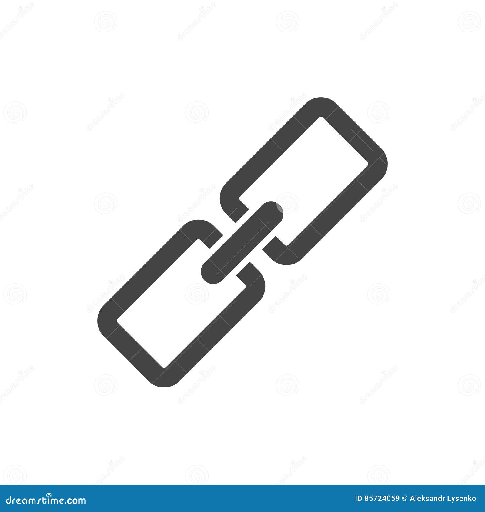 Chain Icon Vector Illustration in Flat Style Isolated on White ...