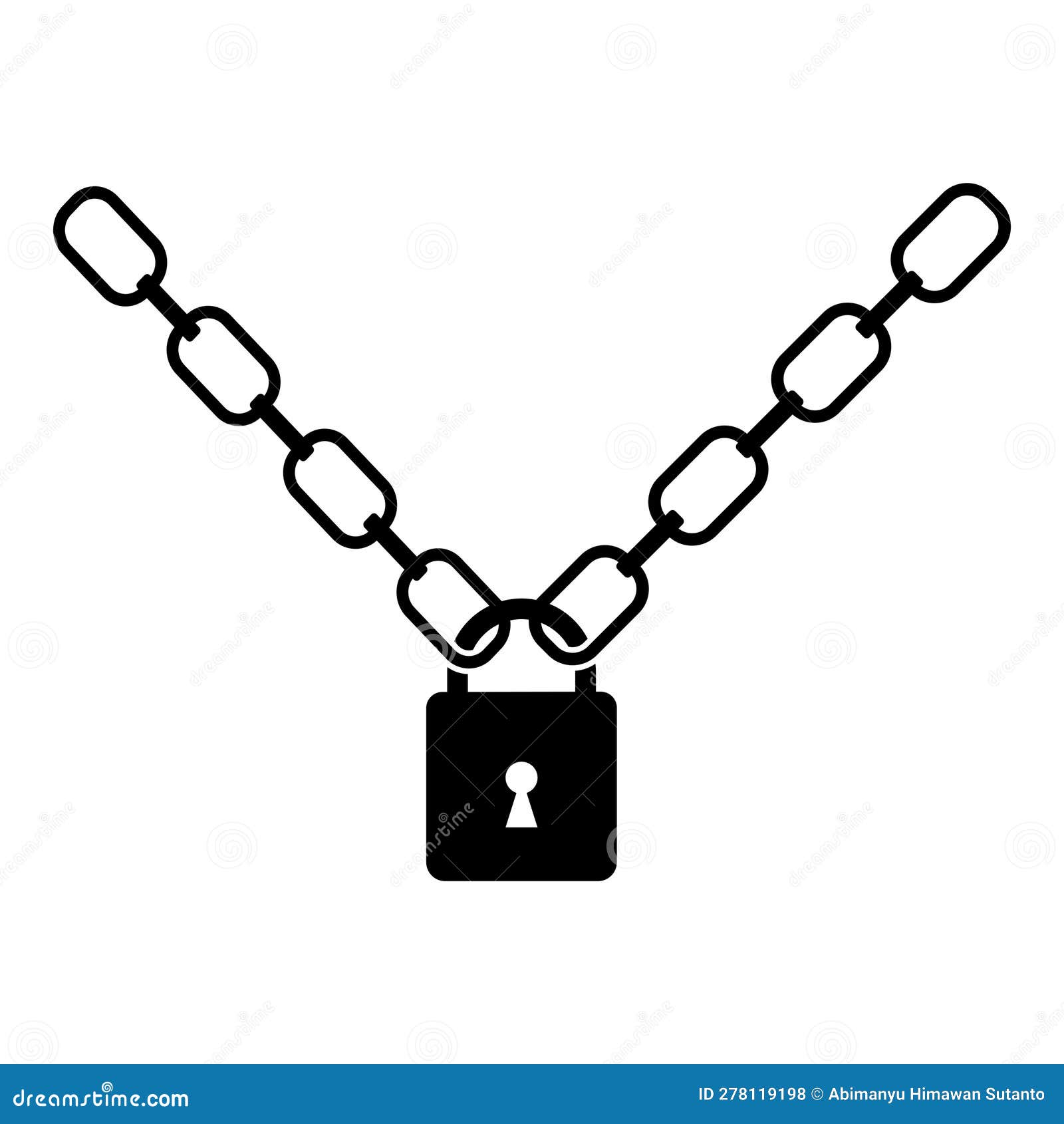 Chain icon vector stock vector. Illustration of linked - 278119198