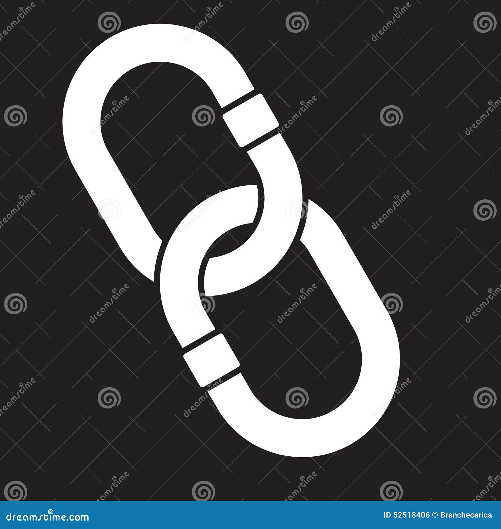 Chain icon stock vector. Illustration of system, design - 52518406